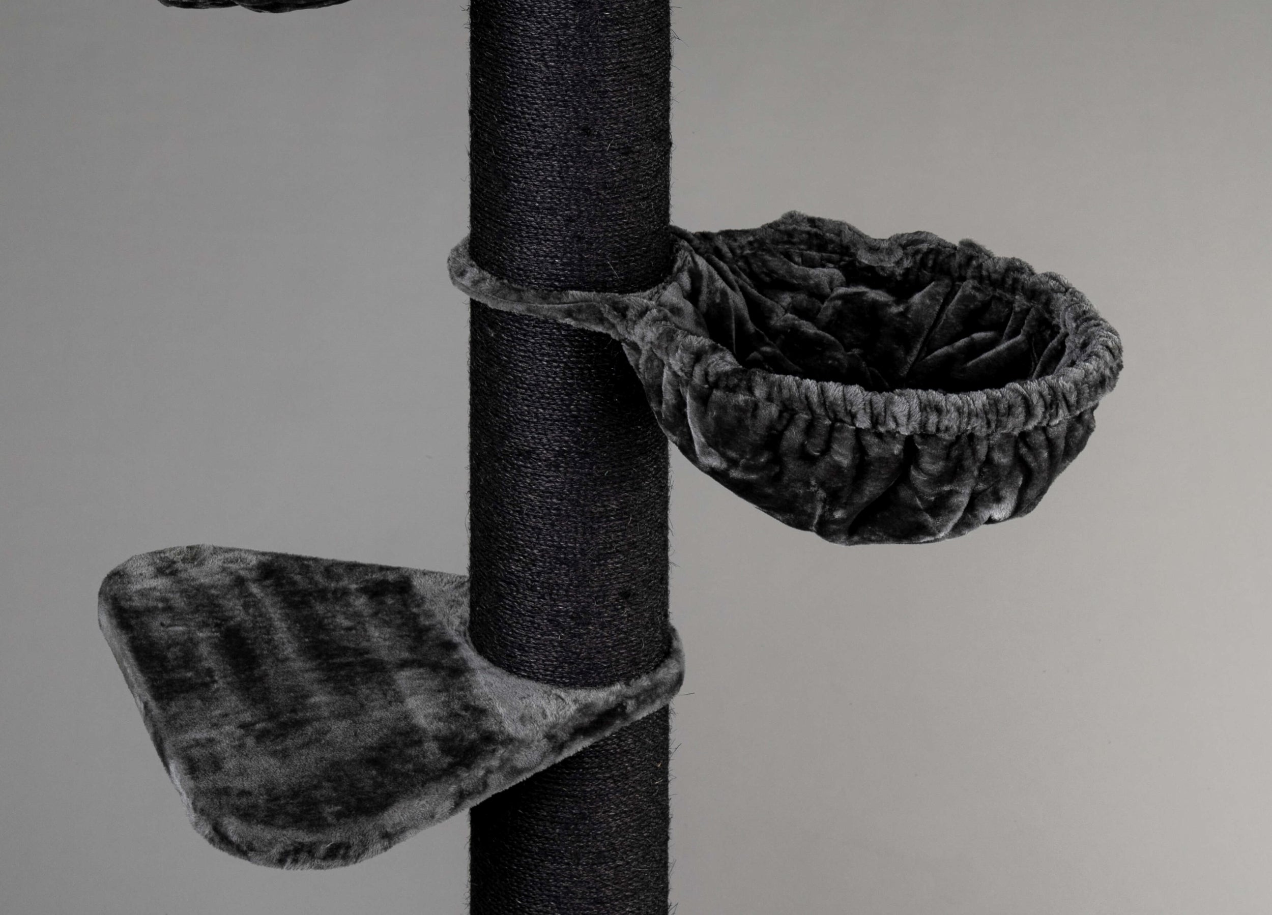 Dark Grey-Coloured Step – Large Cat Tree Lying Area from Cat Tree King