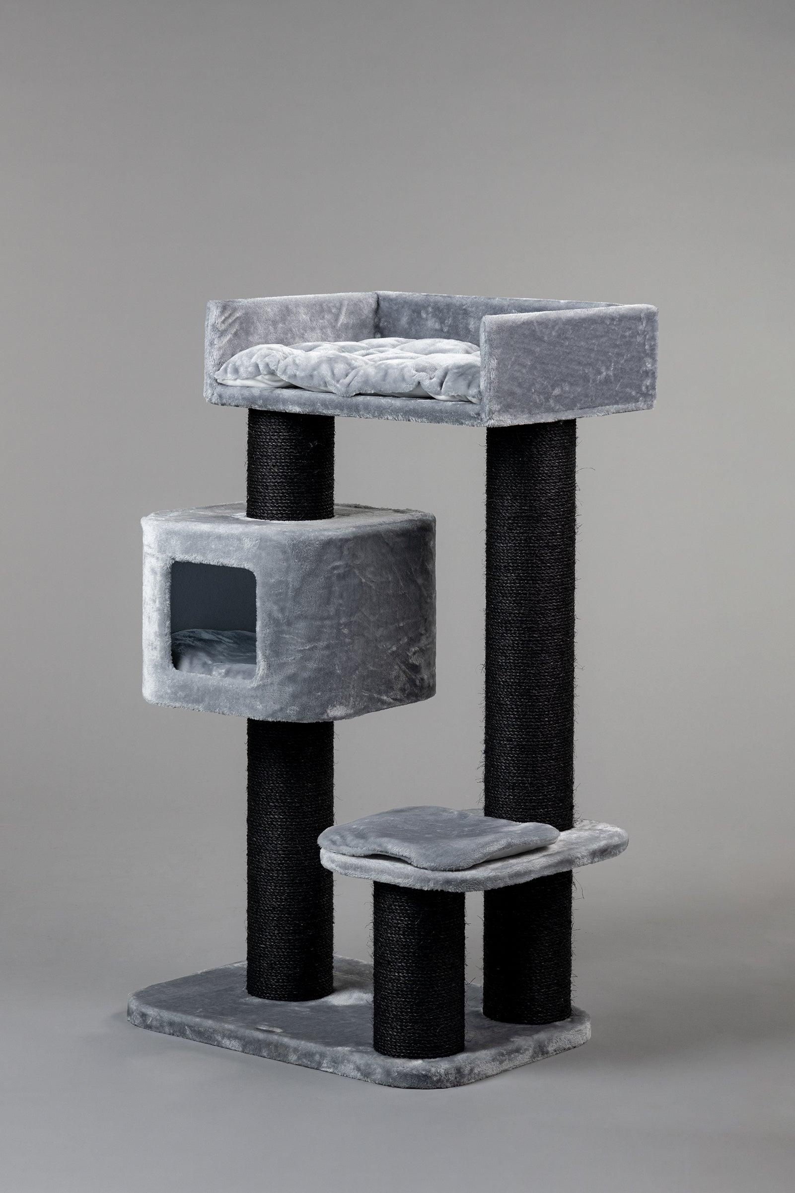 Cat Tree for large cats Big Cat Palace (Blackline Light Grey ...
