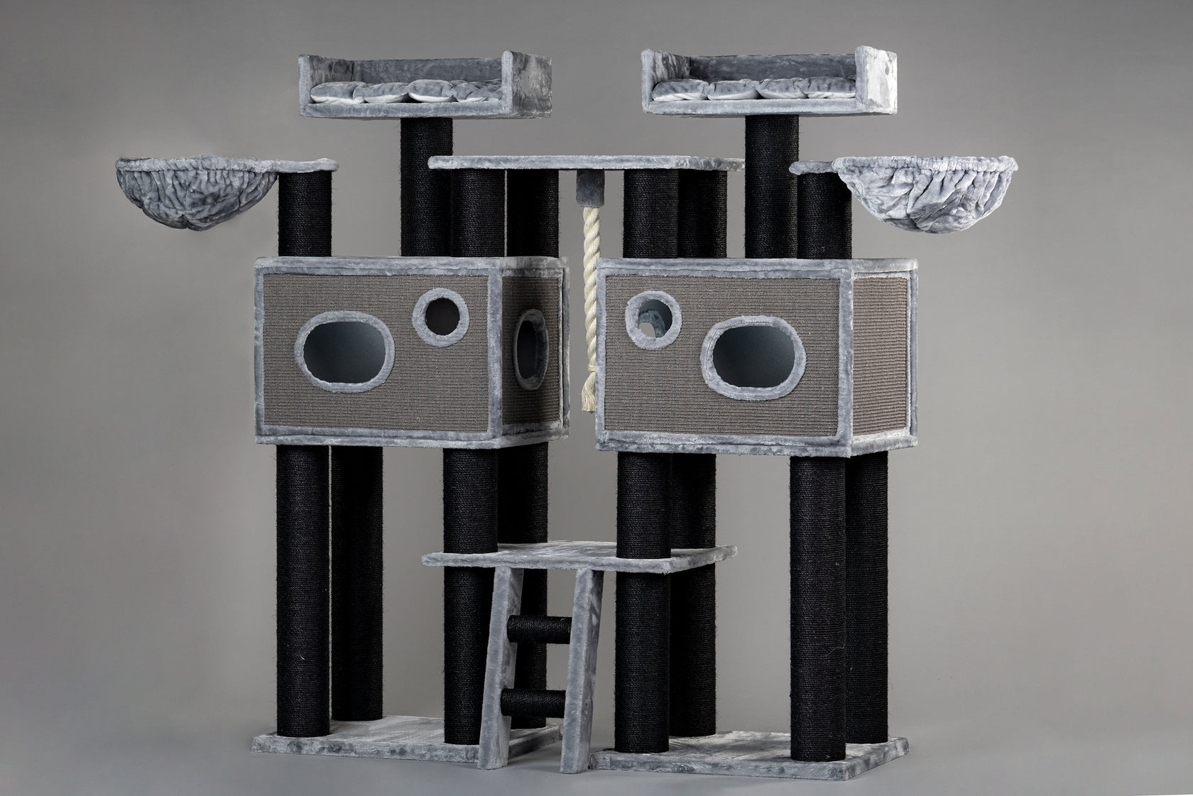 Cat Tree for large cats Royal Cat Palace (Blackline Light Grey ...
