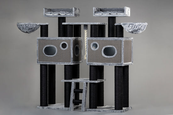 Cat Tree for large cats Royal Cat Palace (Blackline Light Grey ...