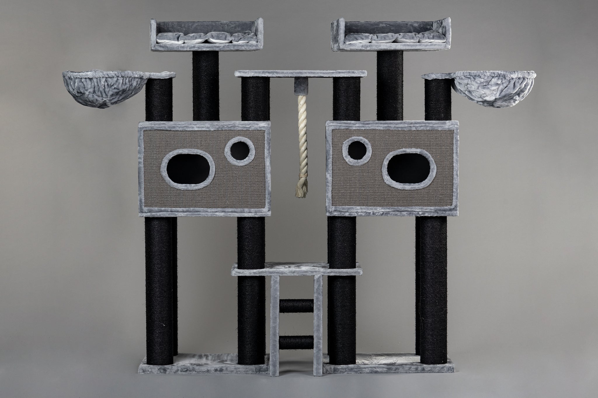 Cat Tree for large cats Royal Cat Palace (Blackline Light Grey ...